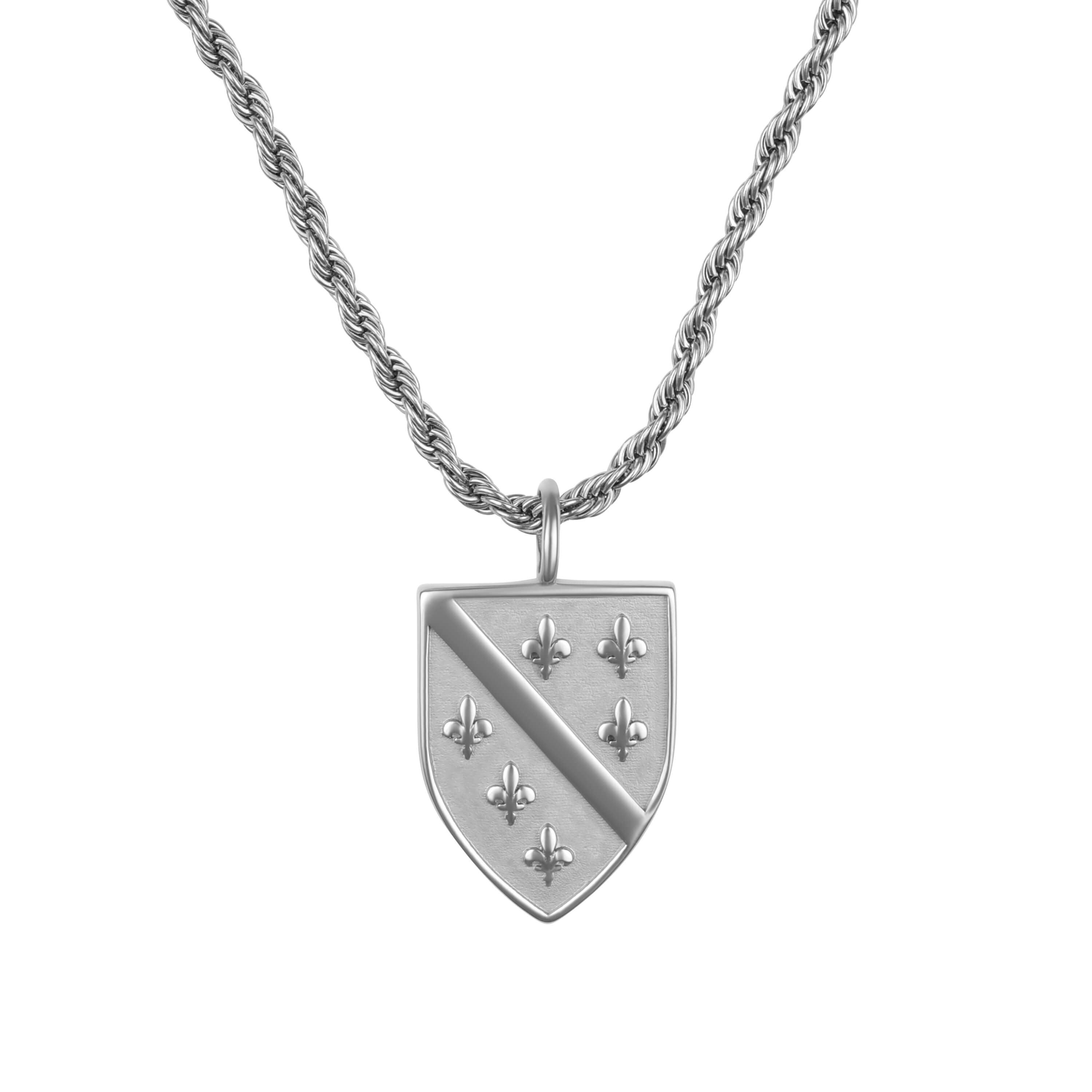 Bosnia Shield Necklace V2 | Men – Premium Stainless Steel, Waterproof