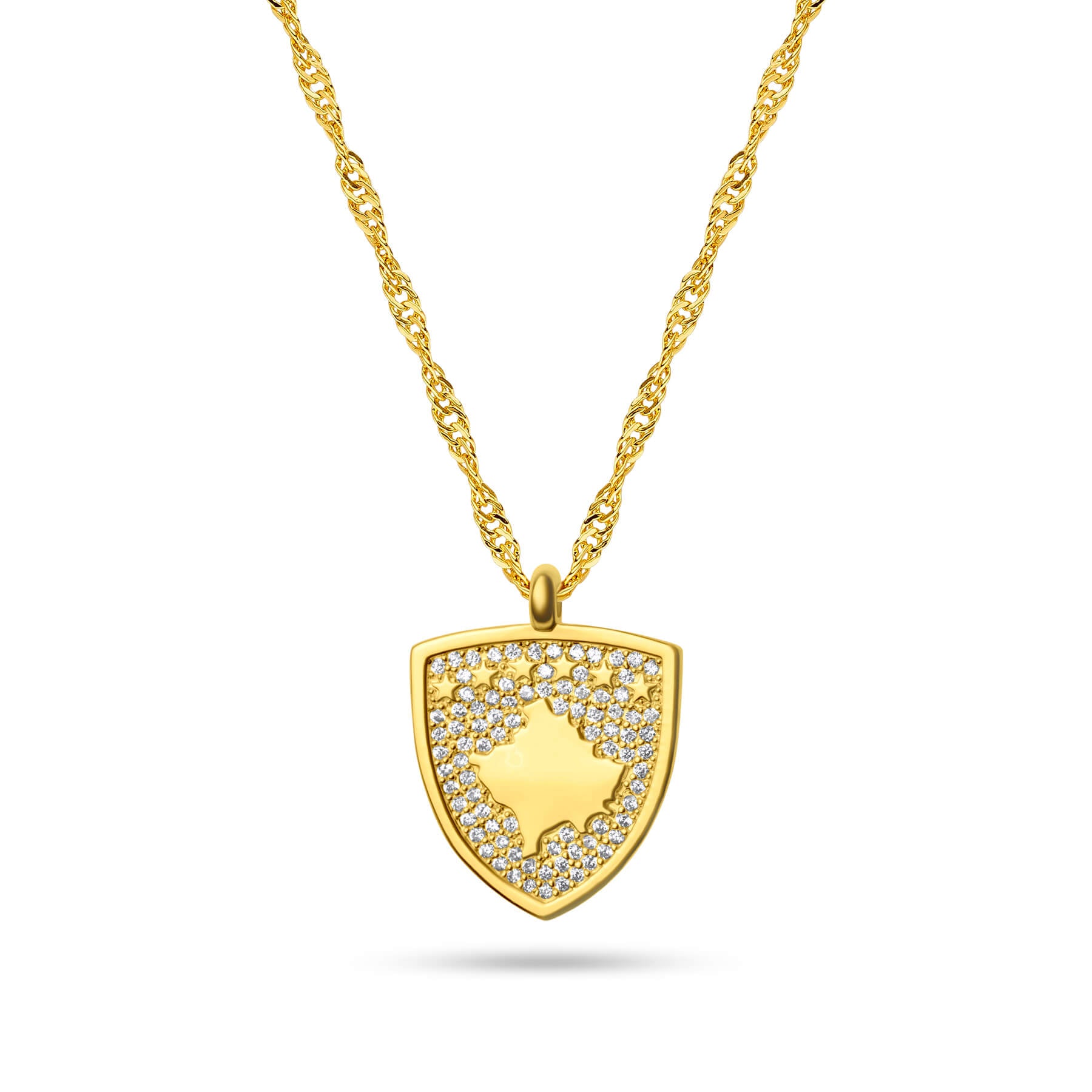 Kosovo Kette Damen | 18K Gold mit Steinen – d'origine