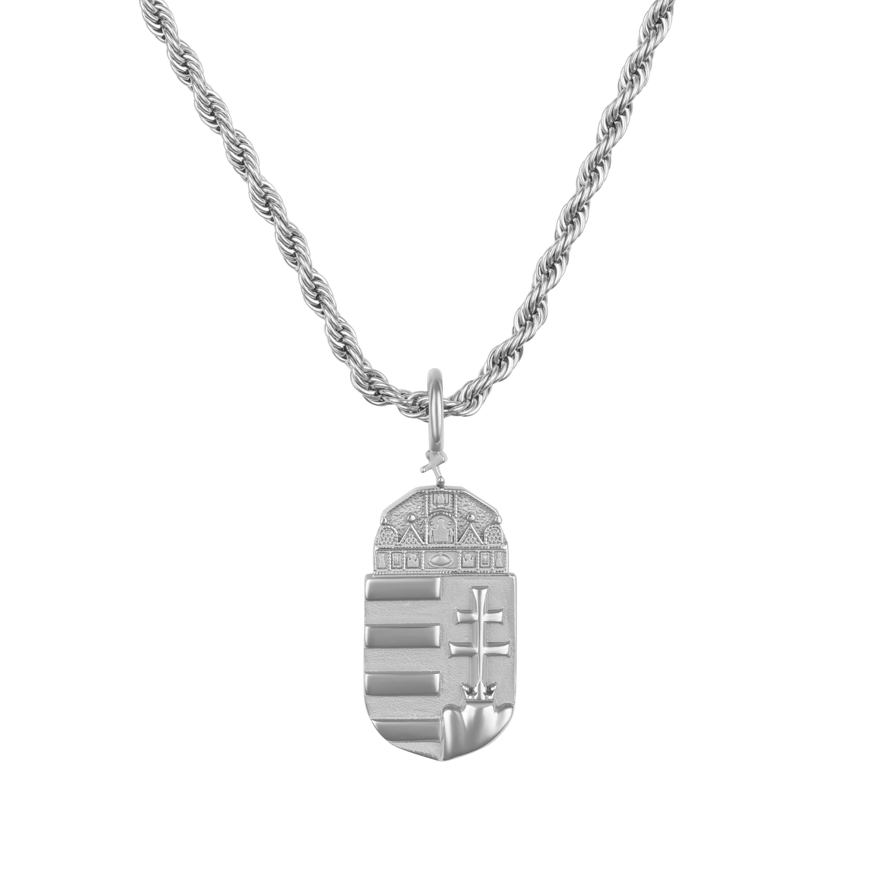 Hungary Shield Necklace V2 | Men – Premium Stainless Steel, Waterproof ...